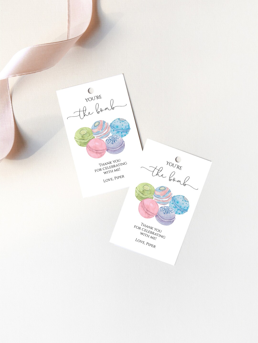 Bath Bomb Birthday Party Favor Tag | Girl Bath Bomb Birthday Party ...