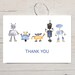 Editable Robot Thank You Card | Printable Robot Thank You Notecard ...
