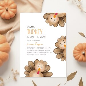 Little Turkey Baby Shower Bundle | A Little Turkey is on the Way Baby ...