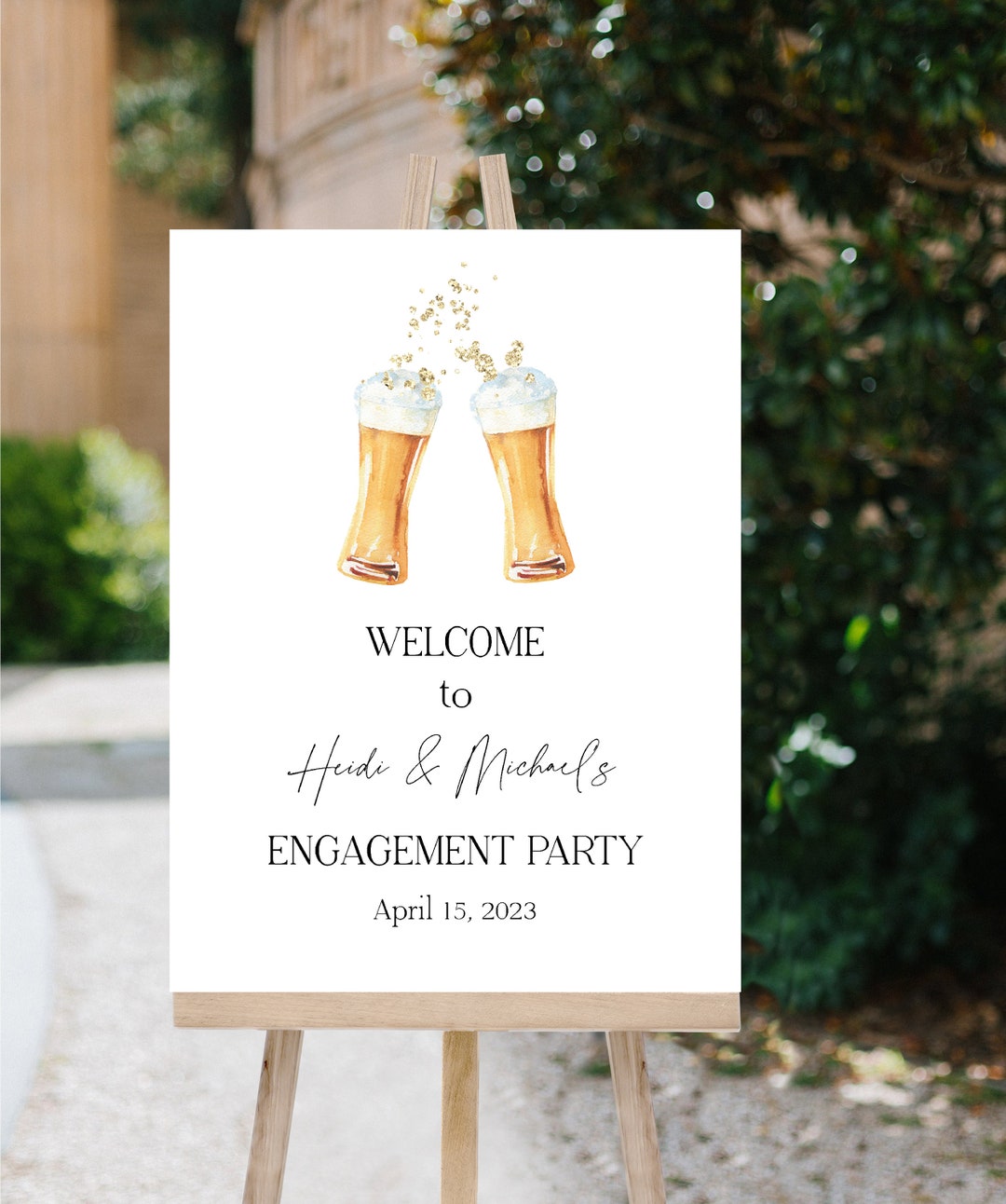 Brewery Shower Welcome Sign | Beer Engagement Party Welcome Sign | Beer ...