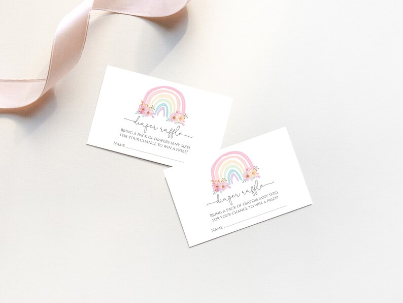 Pink Rainbow Baby Shower Bundle Girl Baby Shower Package - Etsy