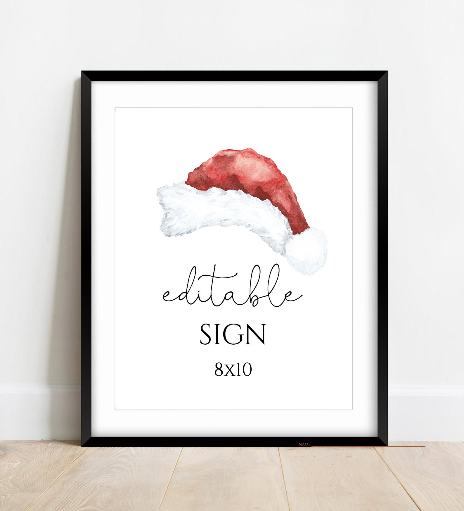 Santa Baby Shower Printable Sign Santa Hat Party Sign - Etsy