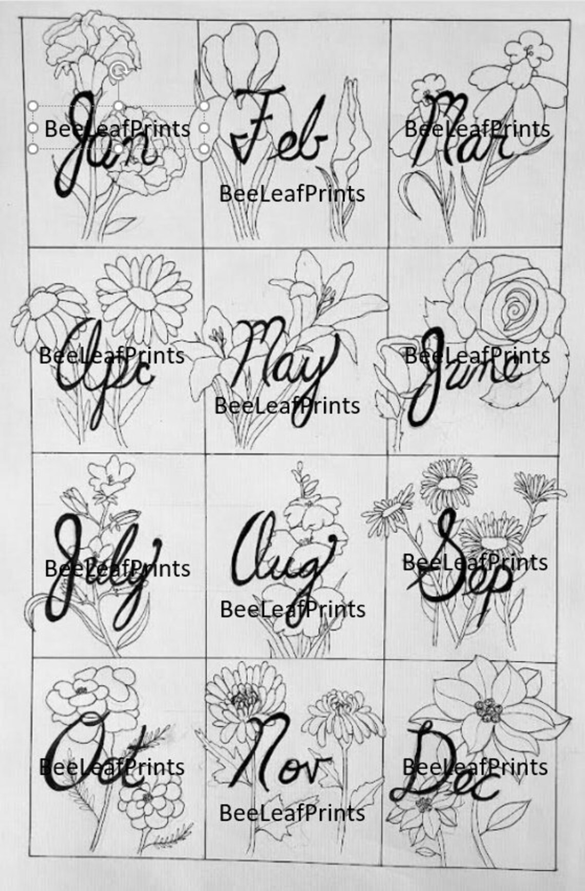 Birth Flower Chart - Etsy