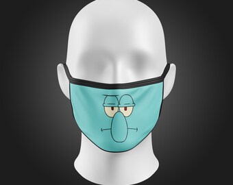 Squidward Face Mask | Etsy