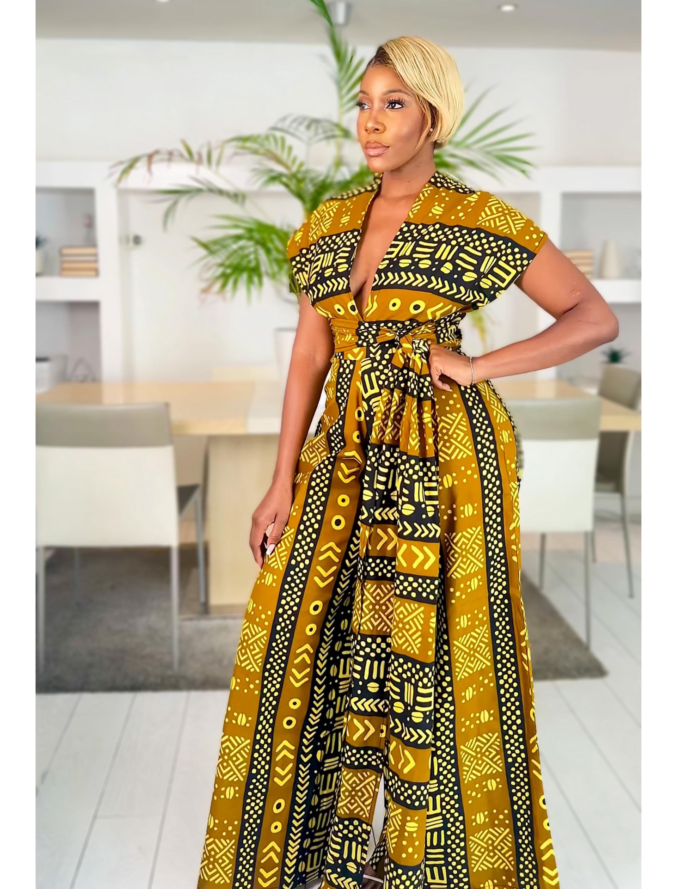 African Print Infinity Jumpsuit Malaika, Ankara Clothing, African Print ...