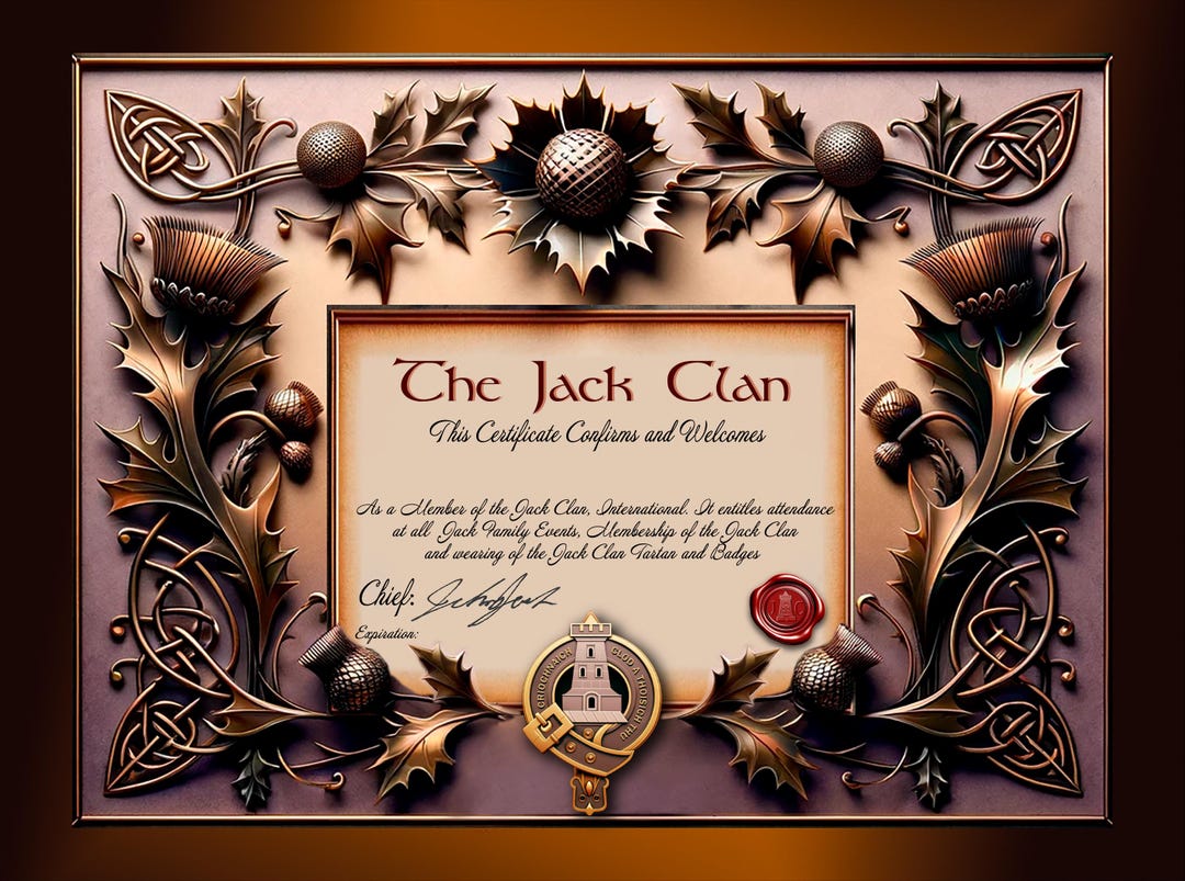 Clan Jack Lifetime Family Membership - Etsy