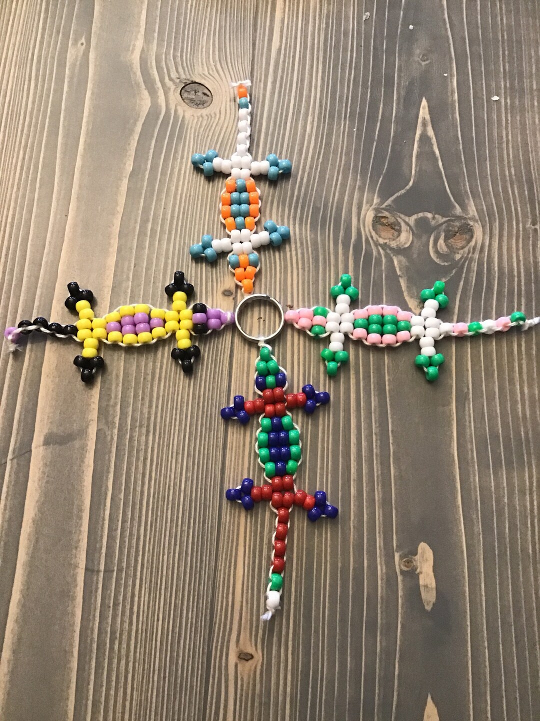 Bead Gecko/lizard Keychains - Etsy