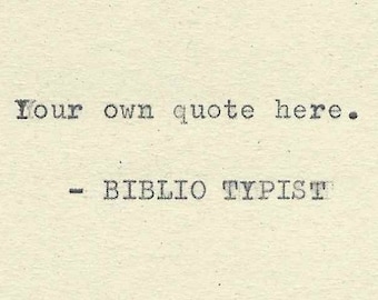 Typewritten quote | Etsy