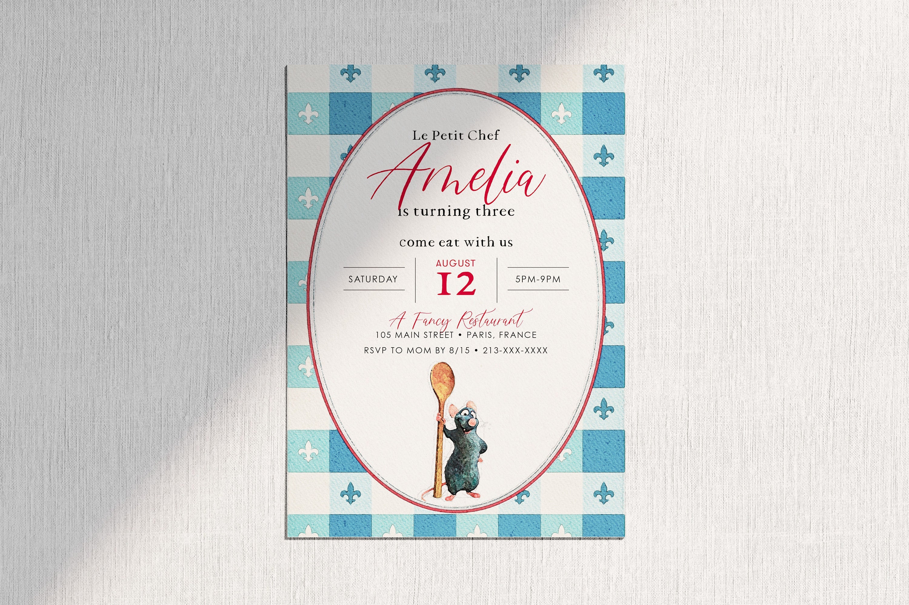 Le Petit Chef Disney Ratatouille • Digital & Printable Birthday ...