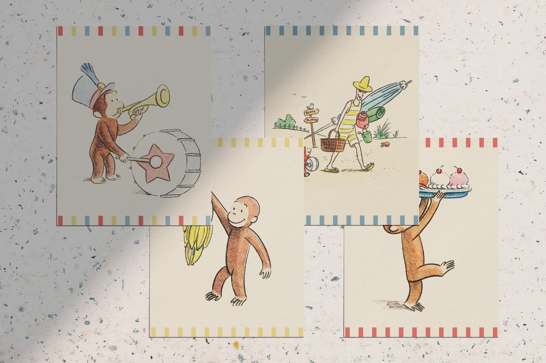 11x14 Classic Curious George Vintage Posters • Instant Download - Etsy