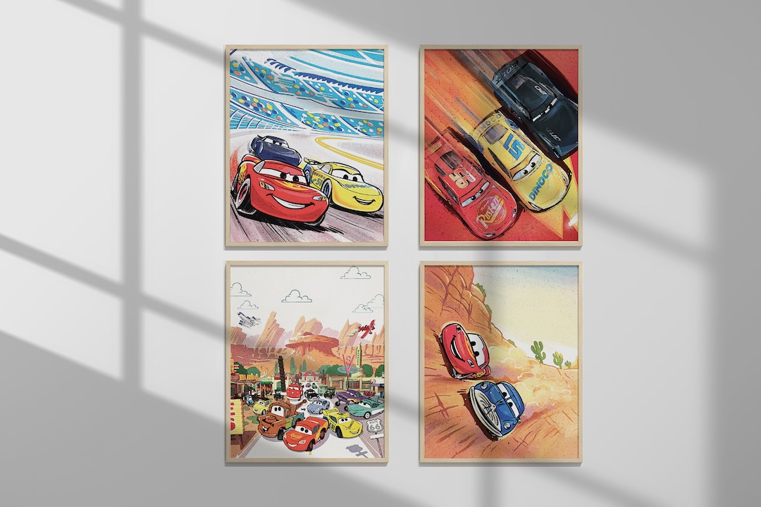 16x20 AND 11x14 Disney Cars • 4 Instant Posters Digital Printable PDF ...