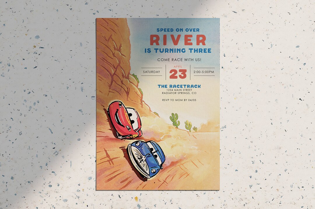Radiator Springs Lightning Mcqueen & Doc Racing • Disney Cars Birthday ...