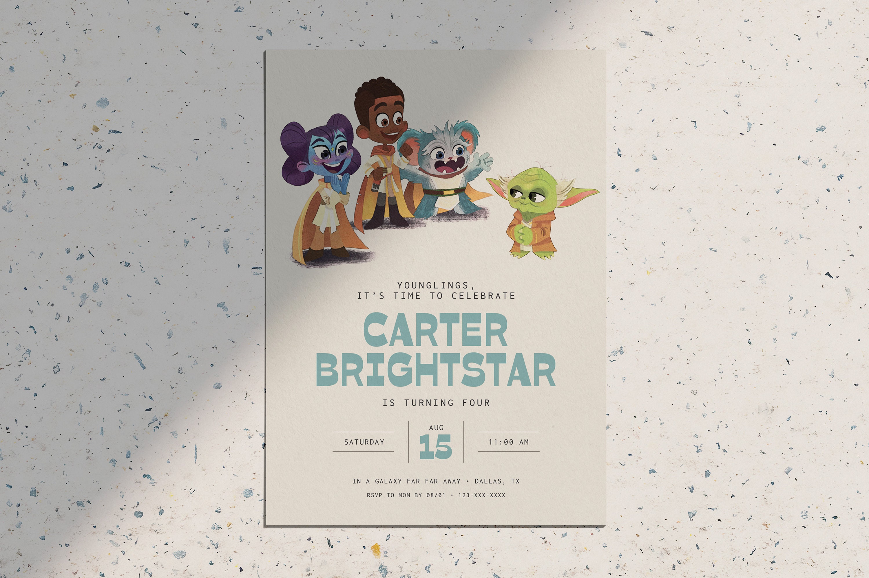 Star Wars Young Jedi Adventures Invitation Jedi Younglings Disney Plus ...