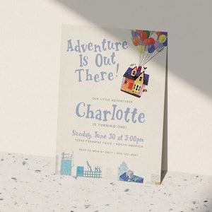 Disney up Adventure Awaits Birthday Invitation • Digital & Printable ...
