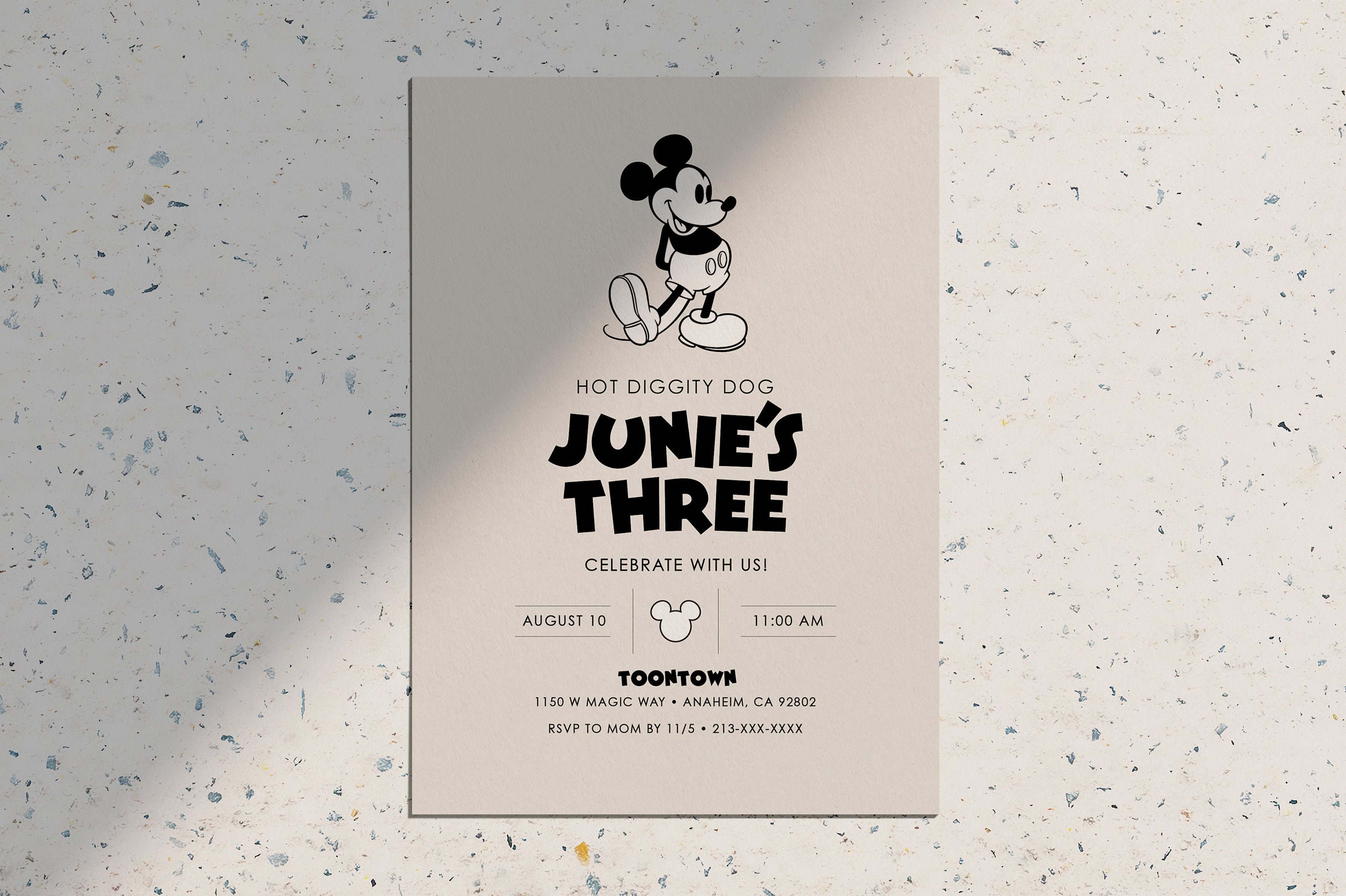 Hot Diggity Dog Modern Mickey Mouse Digital & Printable Birthday ...