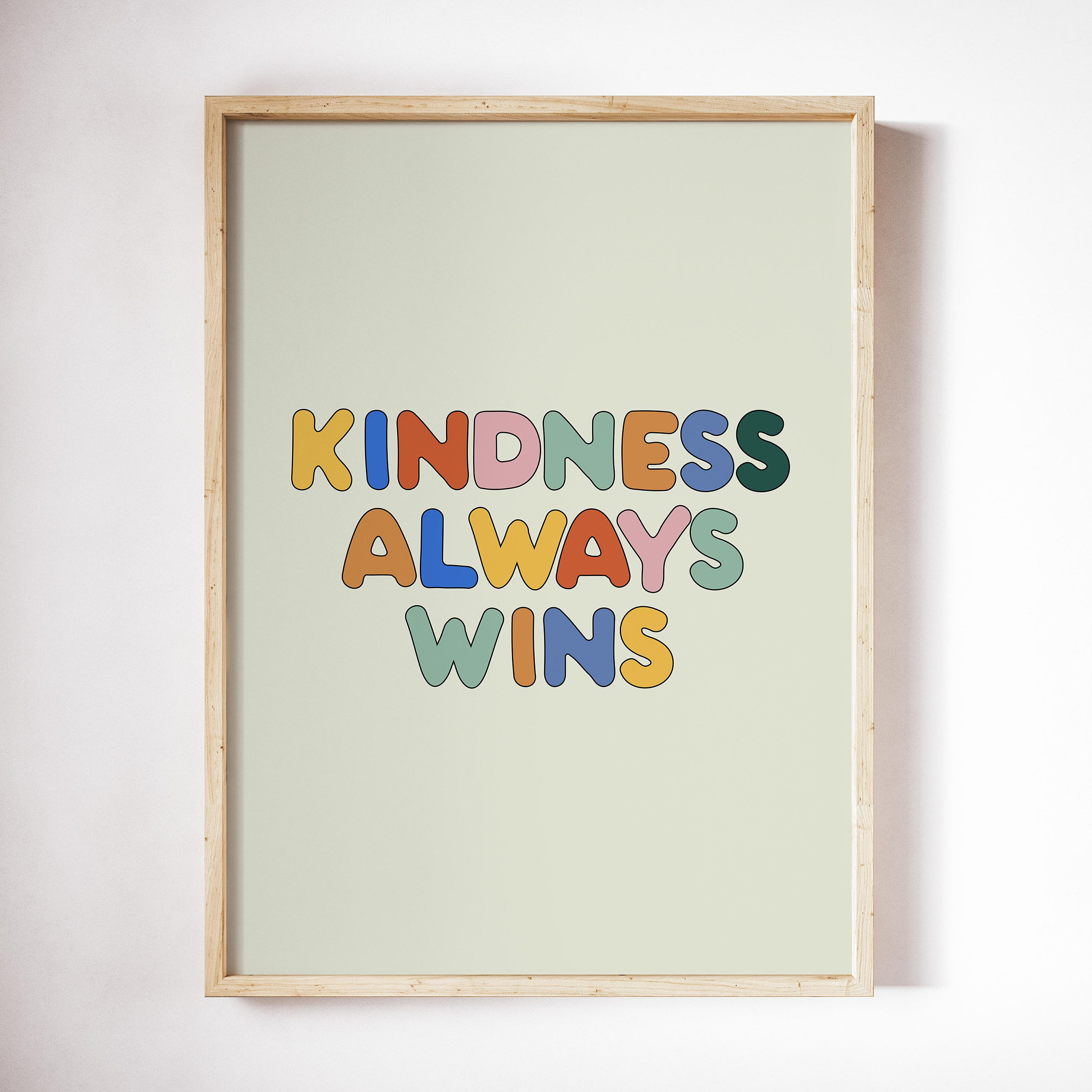 Kindness Always Wins Poster - Etsy