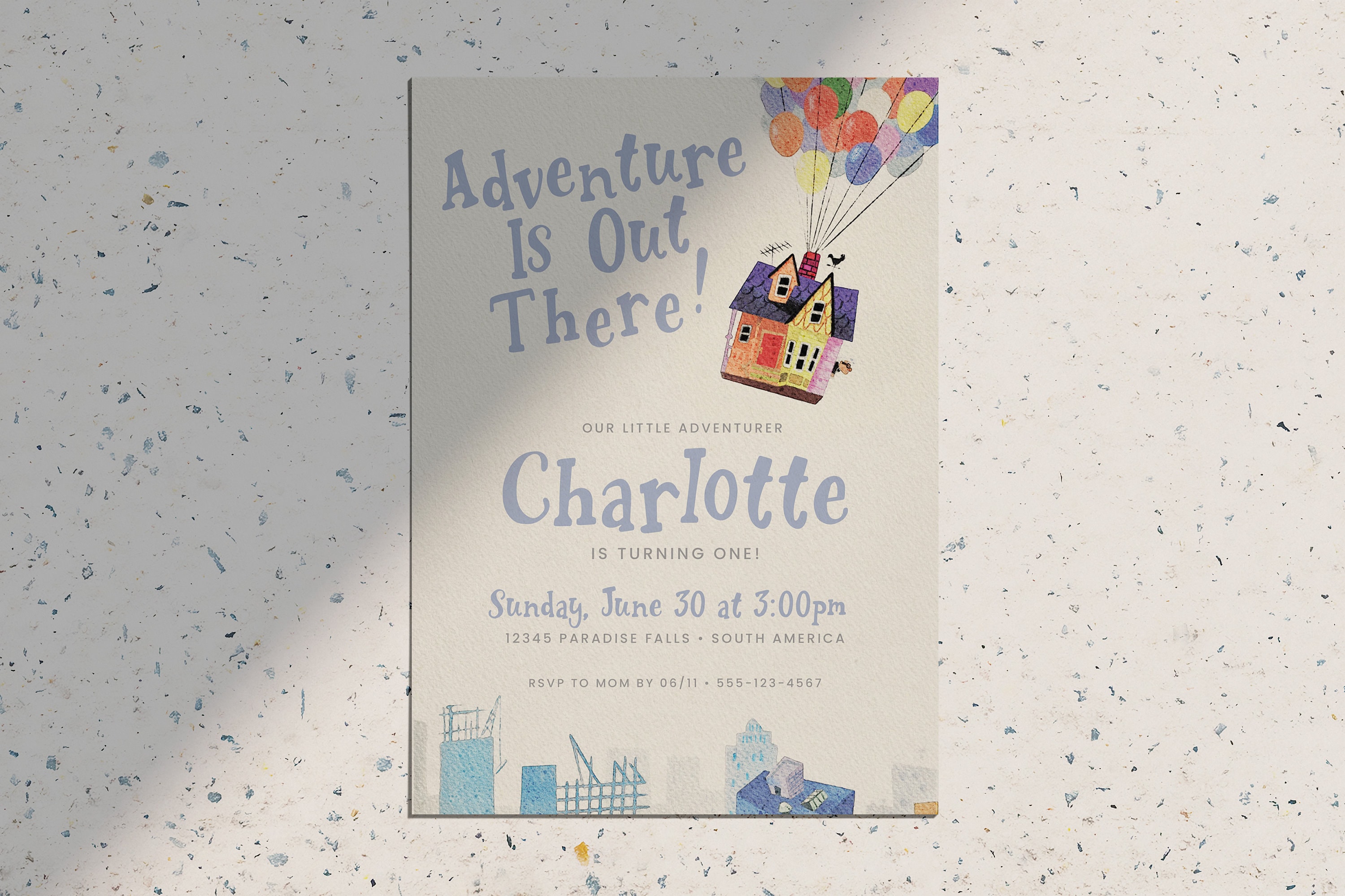 Disney up Adventure Awaits Birthday Invitation • Digital & Printable ...
