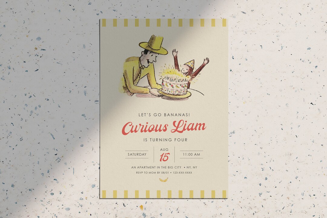 Curious George the Man With the Yellow Hat Simple Modern Classic ...