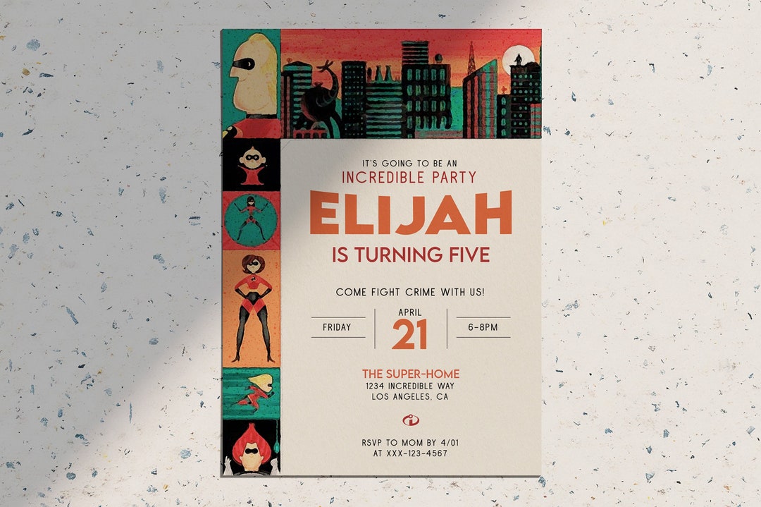 Disney Pixar the Incredibles • Digital & Printable Birthday Party ...