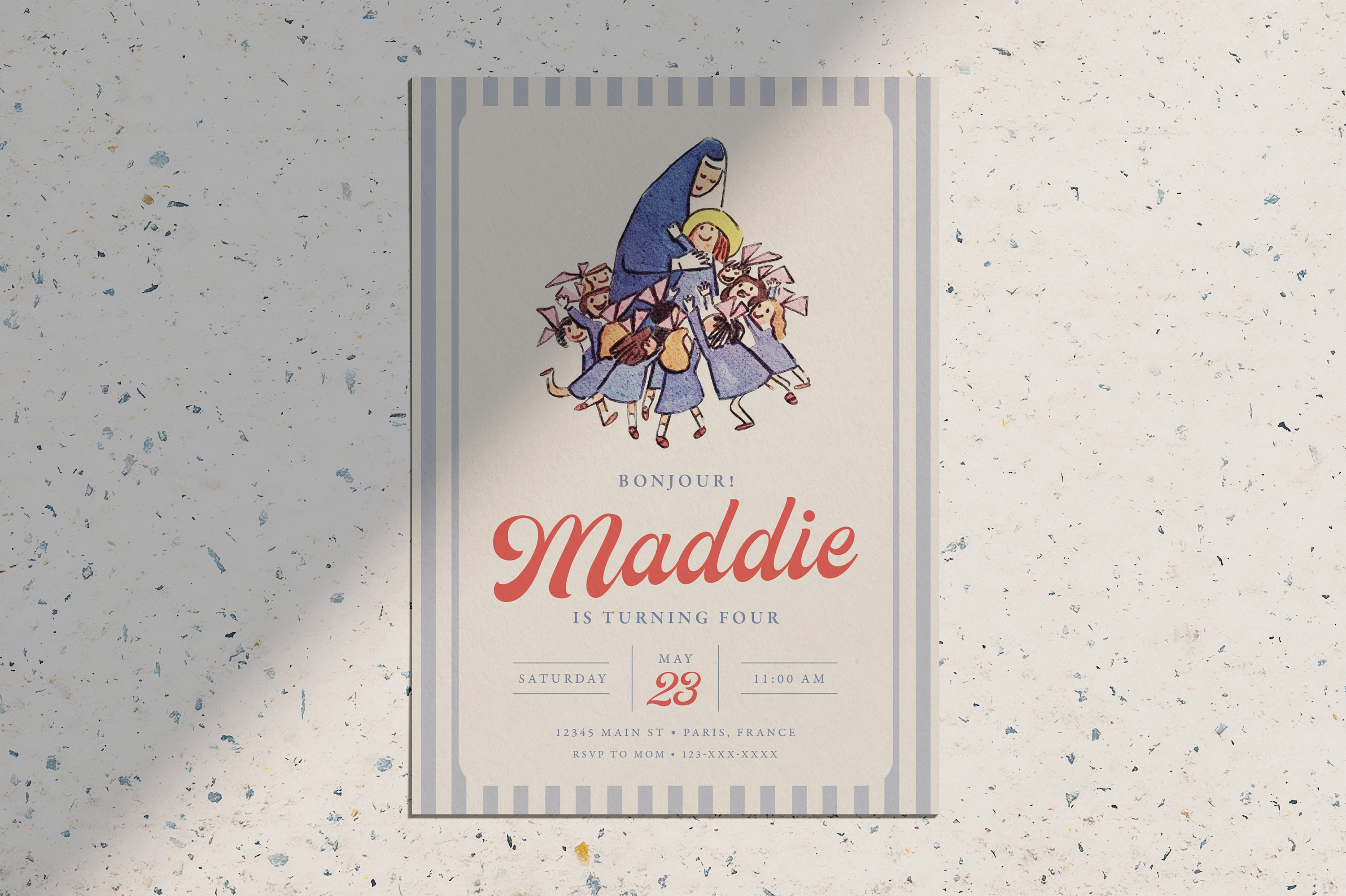 Madeline Birthday Party Invitation: French Paris Theme (printable ...