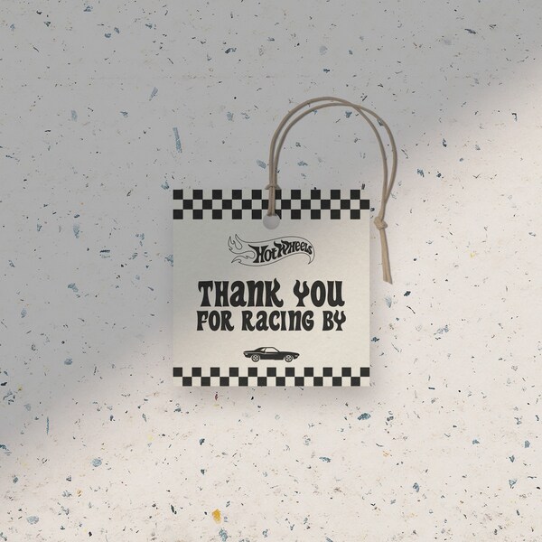 Hot Wheels Favor Tag - Etsy
