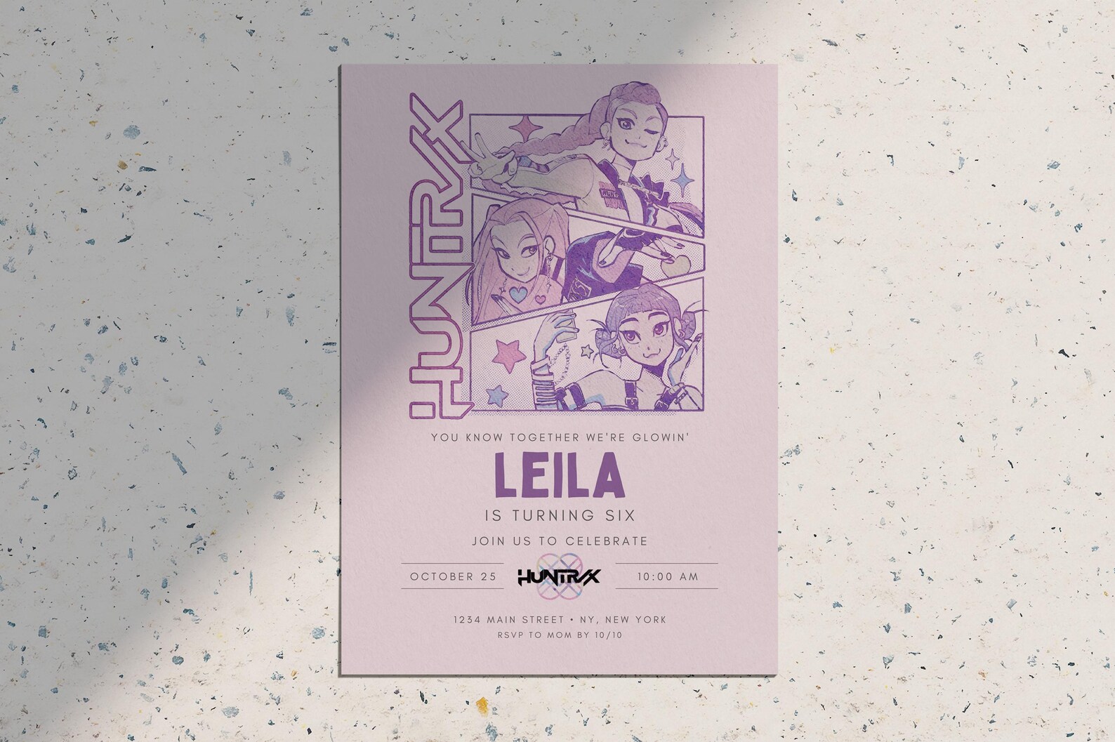 Kpop Demon Hunters Birthday Party Invitation • Huntrix Theme (digital ...
