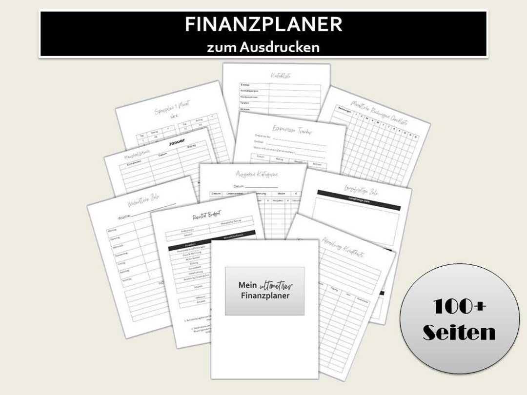 Finanzplaner zum Ausdrucken / Finanzplaner PDF / Finanzplaner deutsch ...