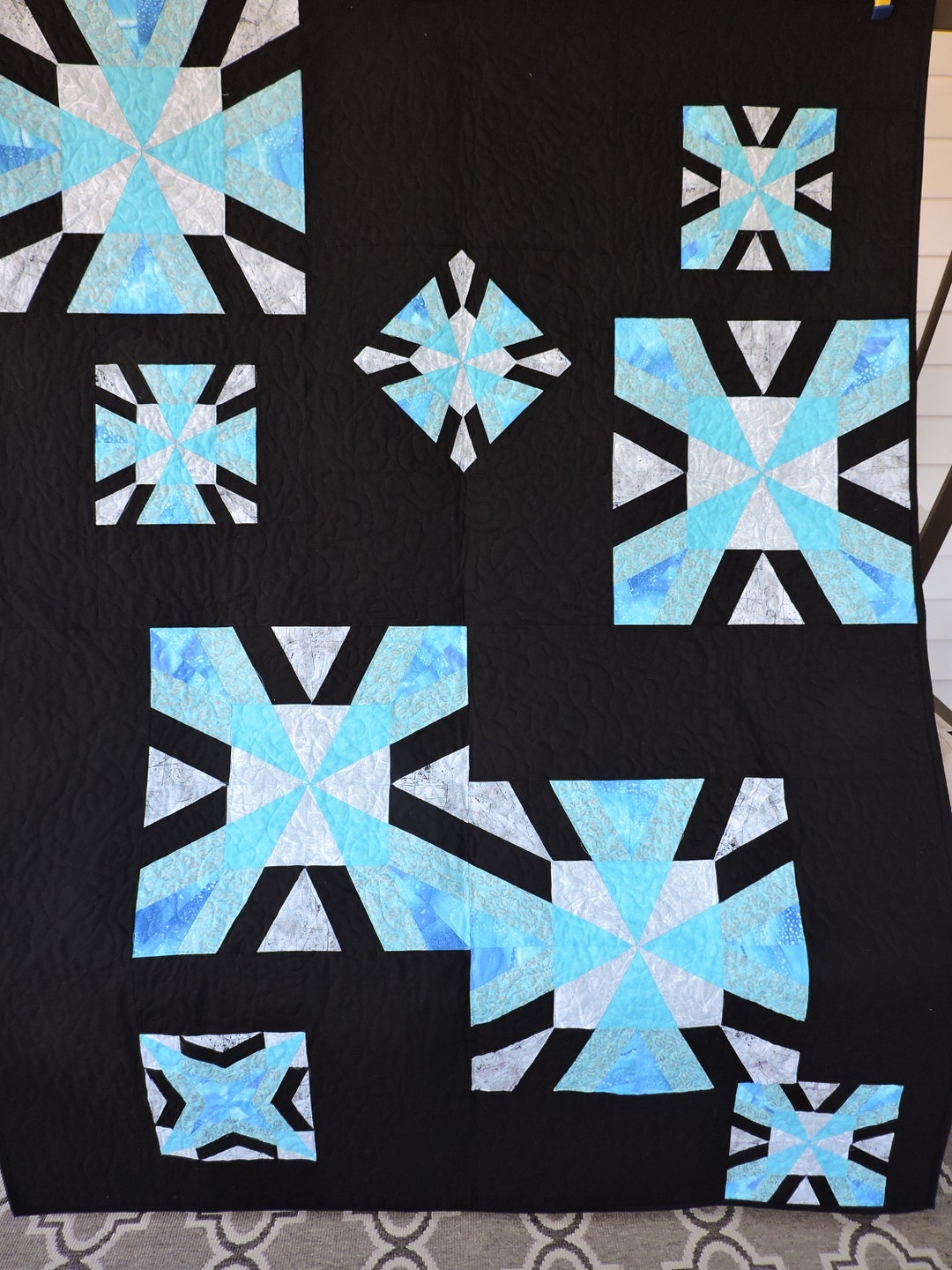 Refraction Quilt Lap Quilt Throw Large Wall Hanging Modern - Etsy