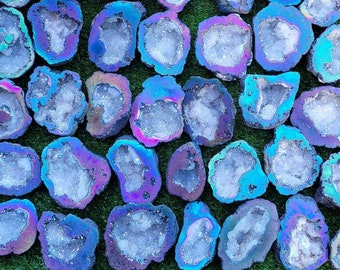 Rainbow Crystal Geode - Etsy