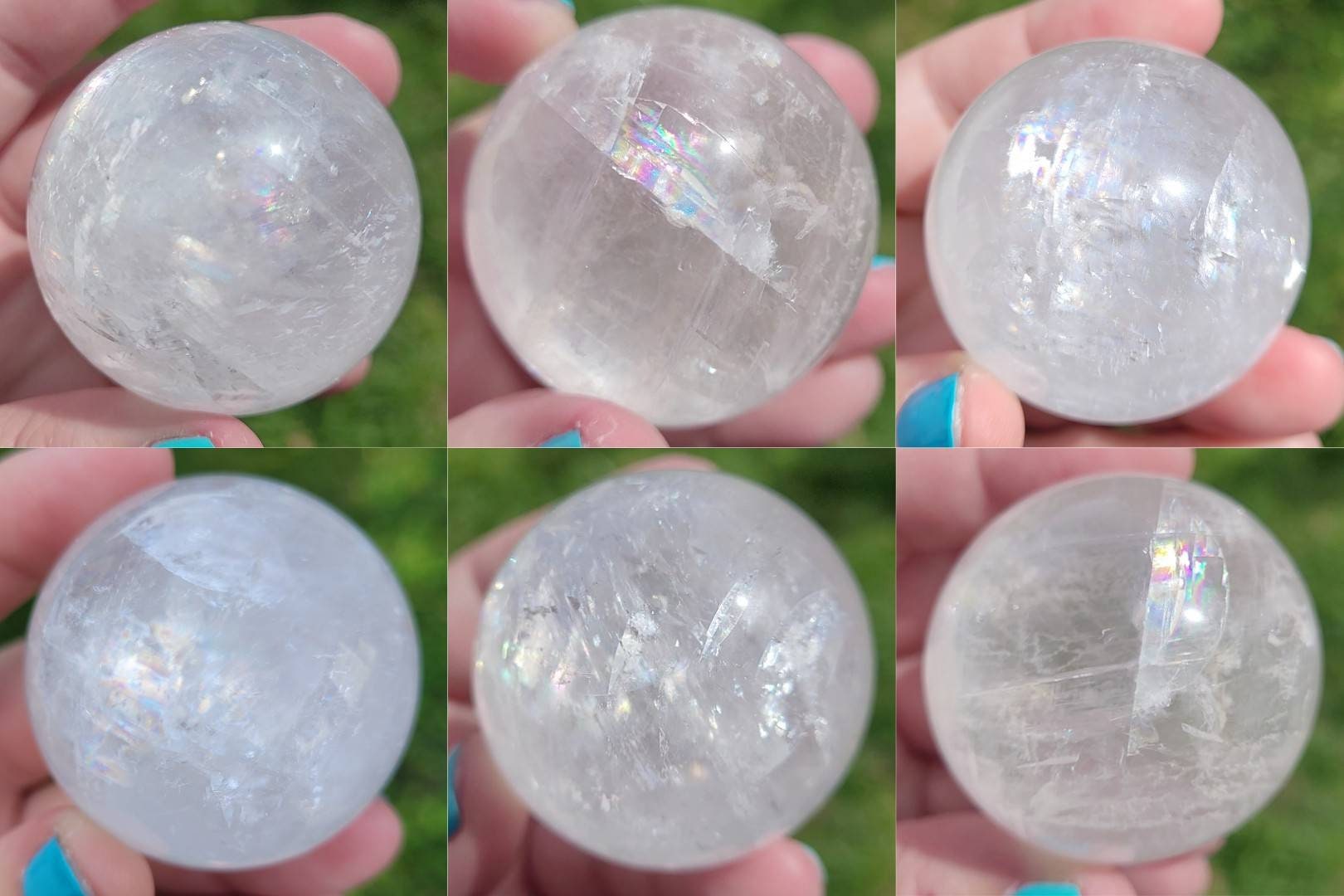 A Optical Calcite Crystal Spheres Orbs Balls | Etsy