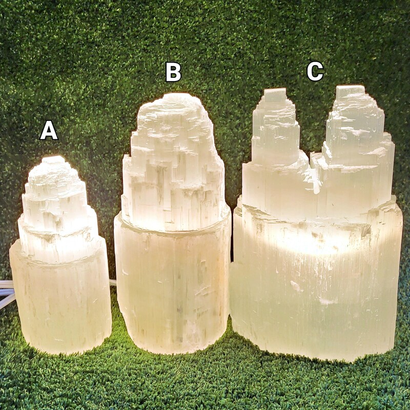 Selenite Lamp - Etsy