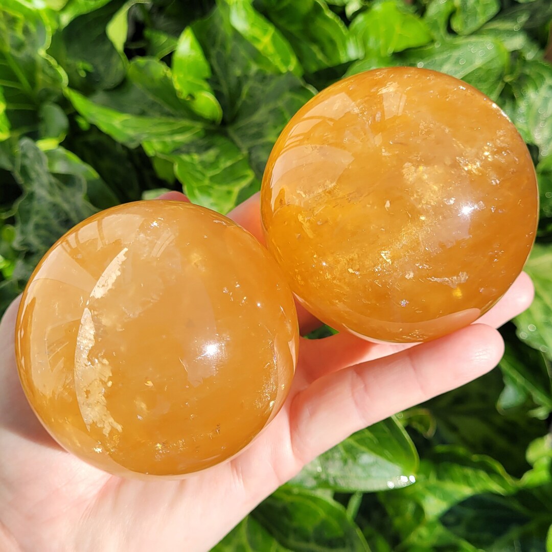Large Honey Calcite Spheres to Choose From, With FREE SHIPPING - Etsy