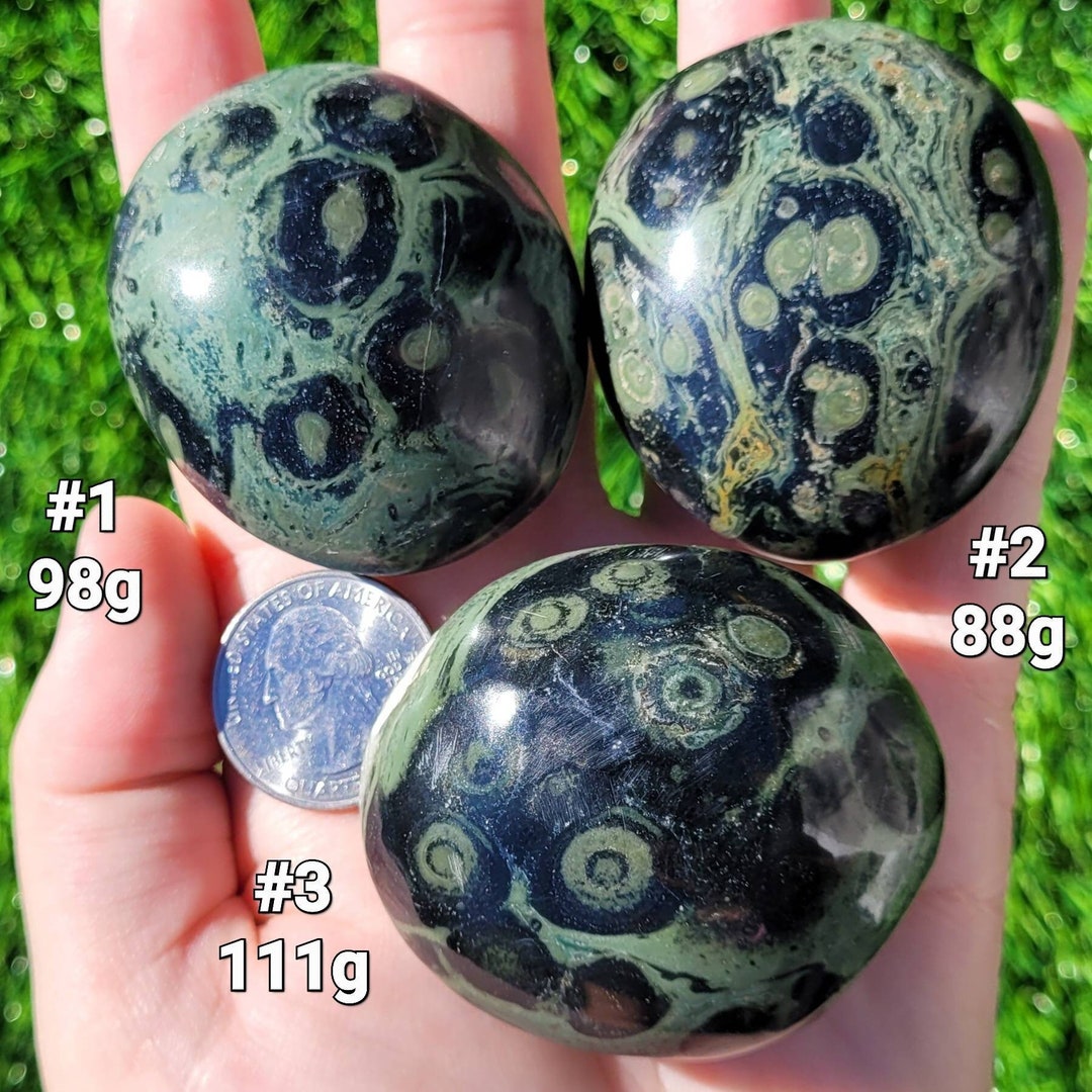 Kambaba Jasper Palm Stones to Choose From, Peacock Eye Jasper - Etsy