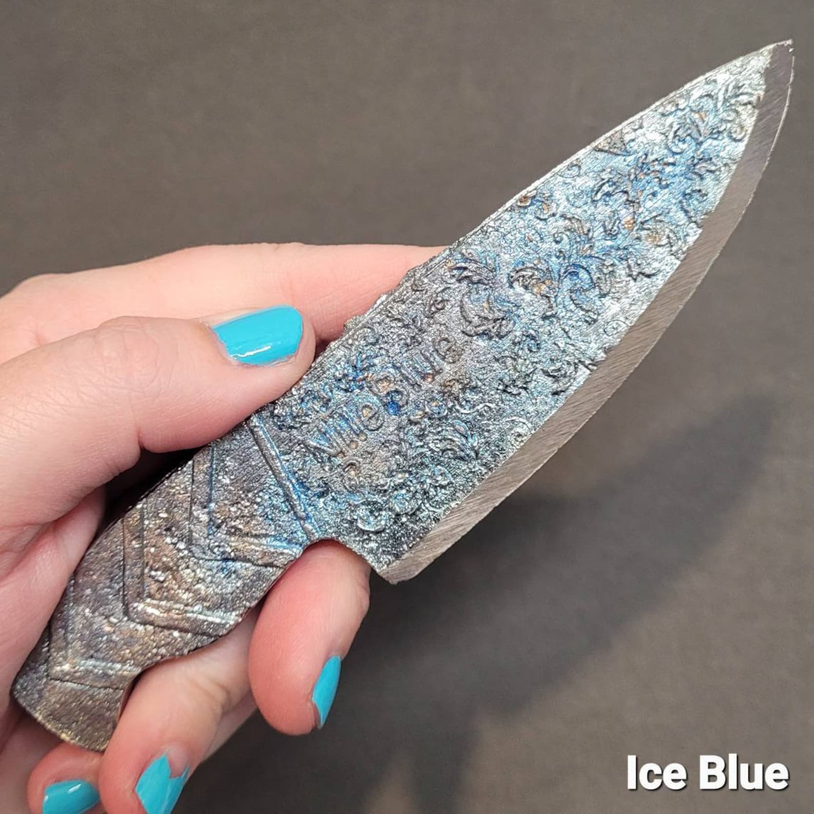 Nile Blue Bismuth Knife in Rainbow Blue Ice Blue Pink or - Etsy