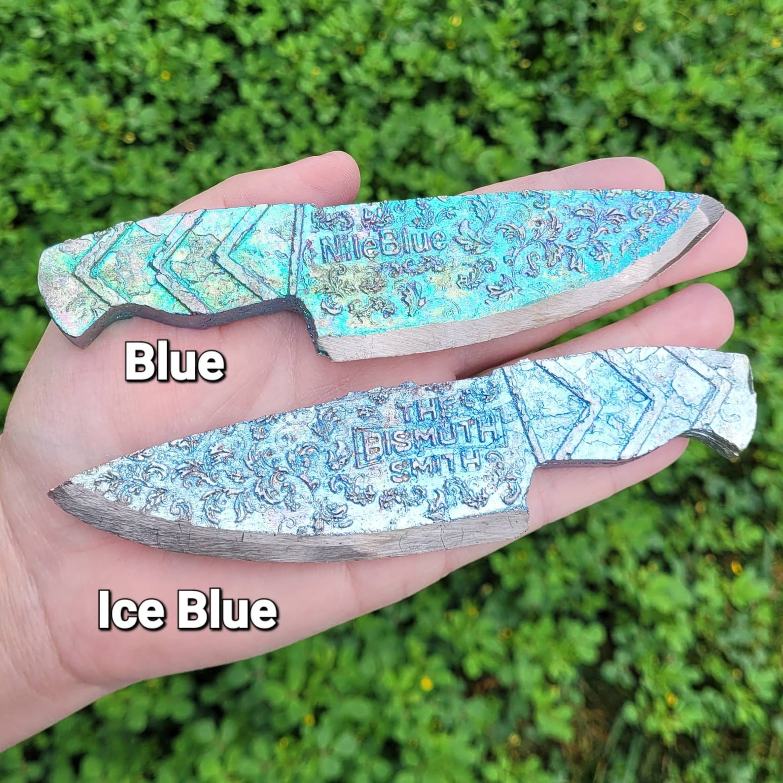 Nile Blue Bismuth Knife in Rainbow Blue Ice Blue Pink or - Etsy