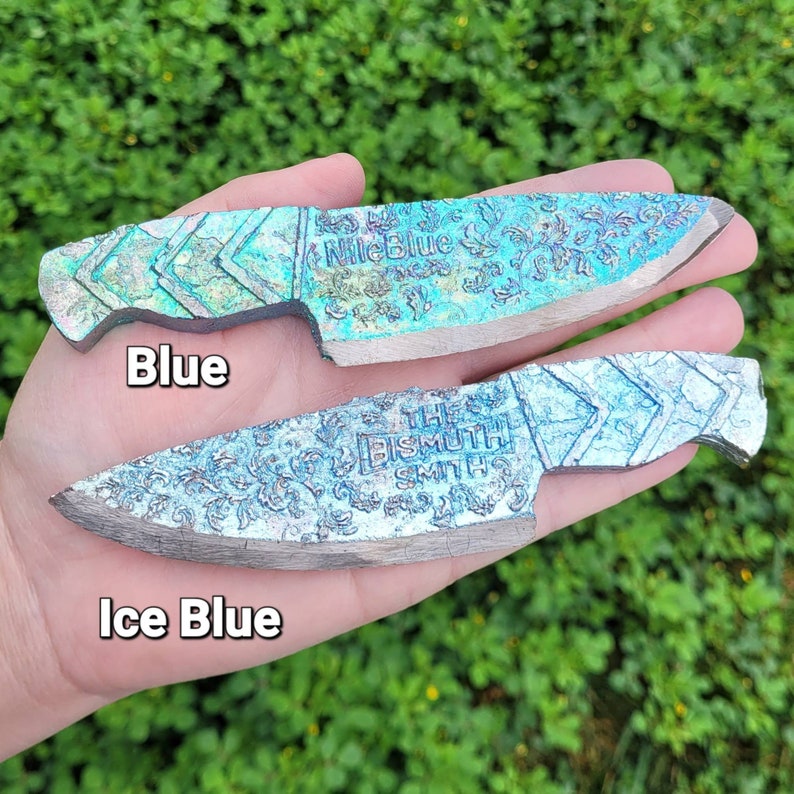 Nile Blue Bismuth Knife in Rainbow Blue Ice Blue Pink or - Etsy