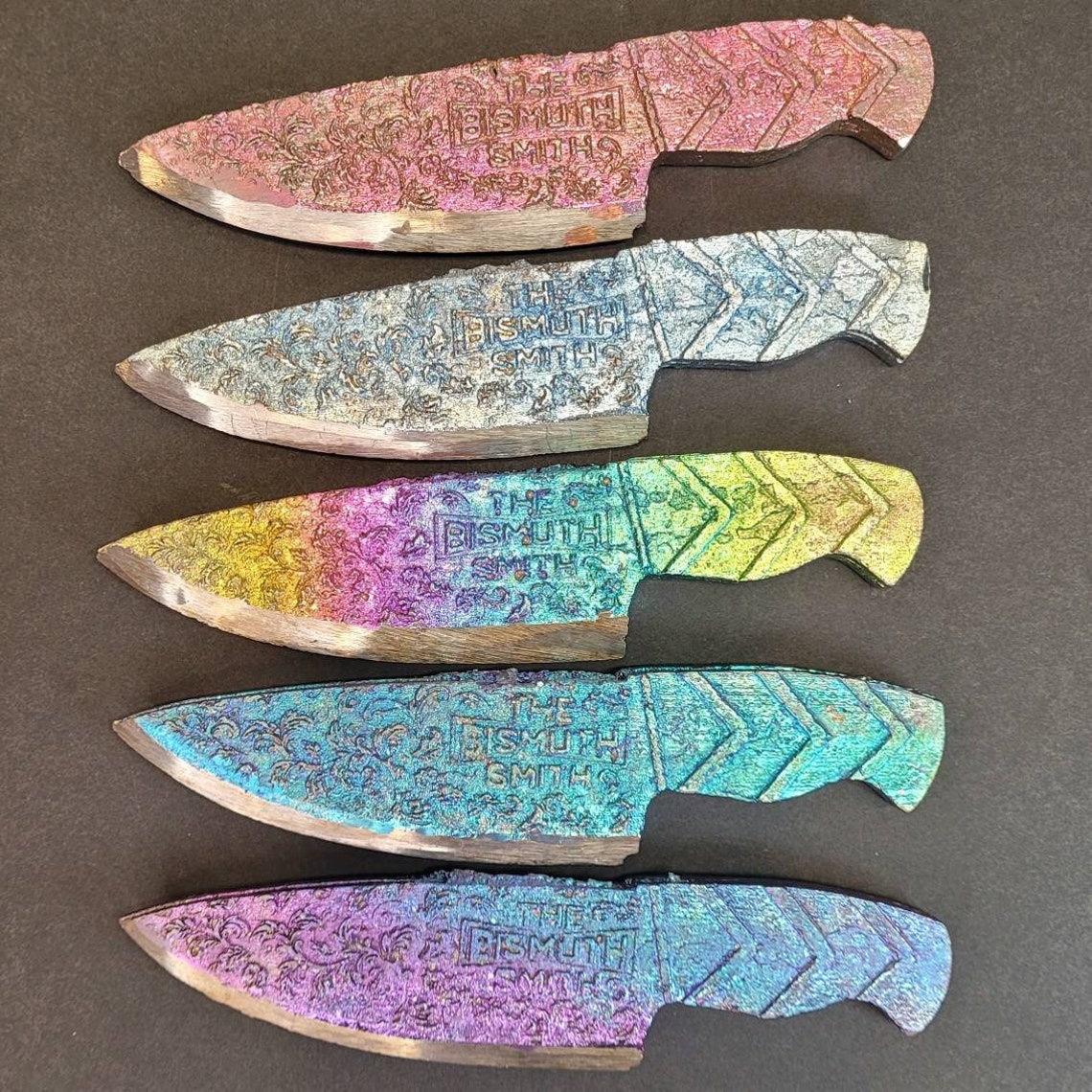 Nile Blue Bismuth Knife in Rainbow Blue Ice Blue Pink or - Etsy