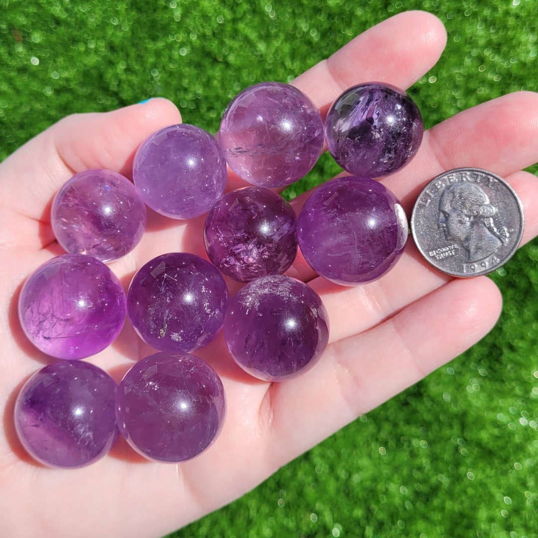 Mini Amethyst Crystal Spheres, 21mm to 26mm - Etsy