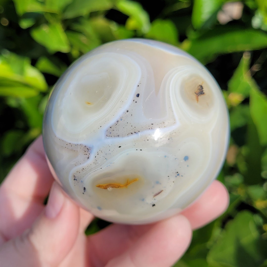 Dendritic Agate Sphere, 75mm 3 582g, With FREE SHIPPING - Etsy