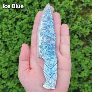 Nile Blue Bismuth Knife in Rainbow, Blue, Ice Blue, Pink or Purple-blue ...