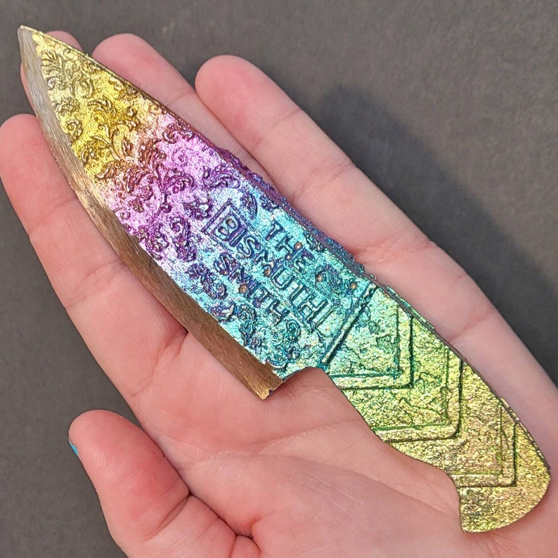 Nile Blue Bismuth Knife in Rainbow Blue Ice Blue Pink or - Etsy