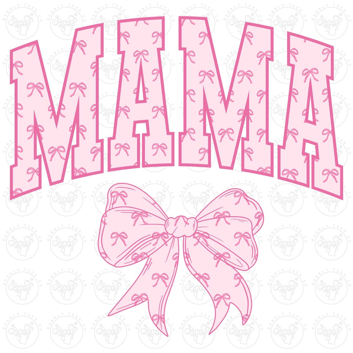 Mama Bows Png, Shirt for Mama, Pink Bow Png, Mom Tee Png, Retro Bow ...