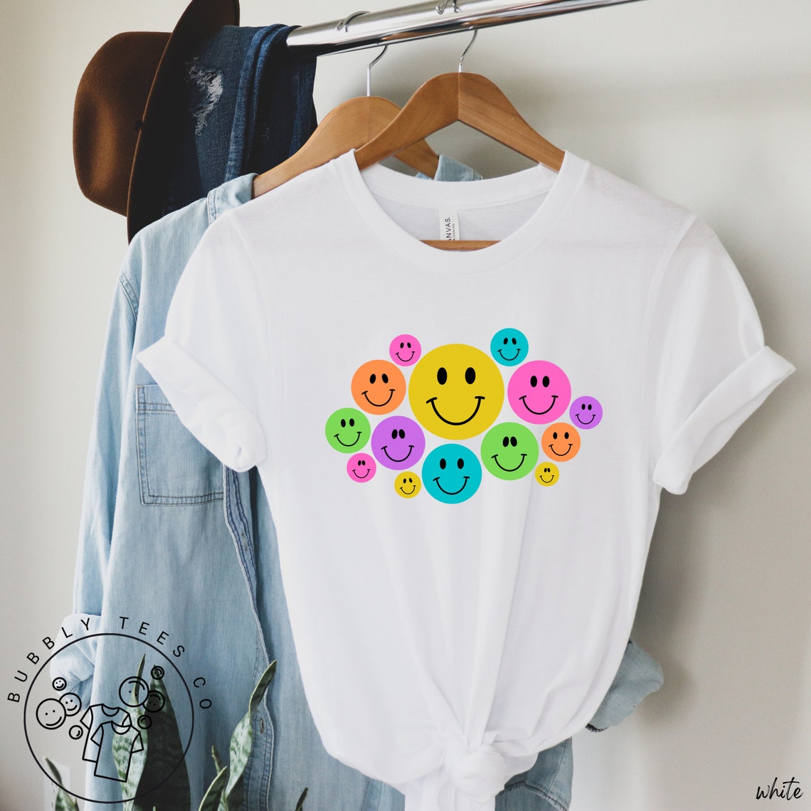 Happy Shirt, Shirt for Women, Cute Happy Shirt, Boho Shirt, Summer ...
