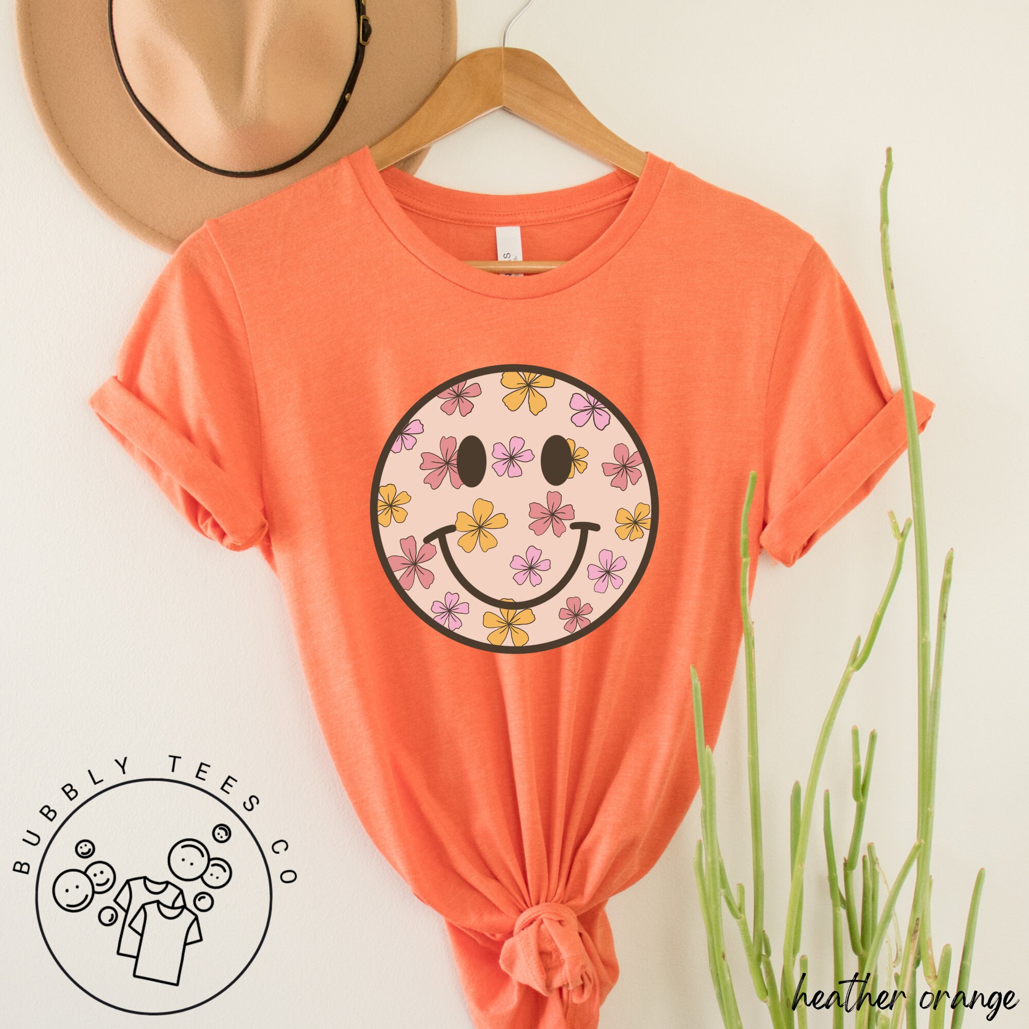 Smiley Flower Shirt Smiley Graphic Tees Comfy Oversized - Etsy