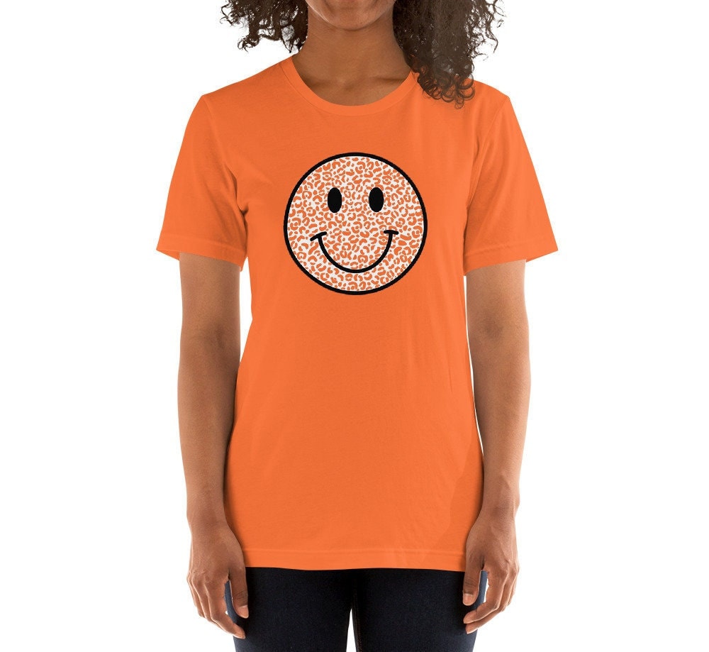 Smile Shirt, Smile Face Shirt, Smile Cheetah Graphic Tees, Happy Face ...