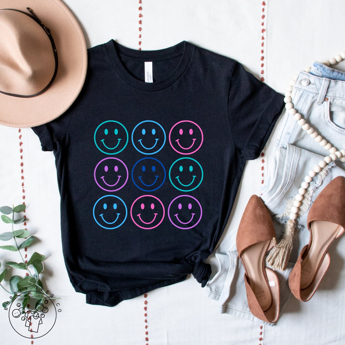 Happy Shirt Shirt for Women Cute Happy Shirt Boho Shirt - Etsy