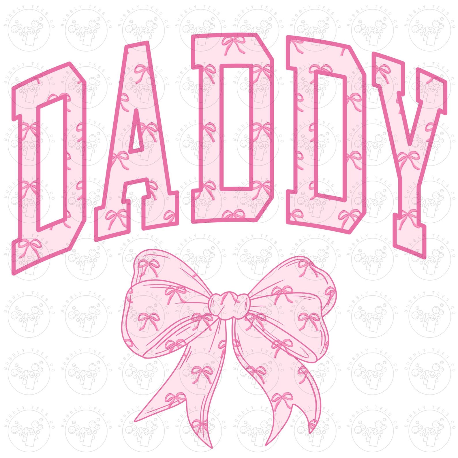 Mama Daddy Bundle Png, Pink Bows Png, Mom & Dad Pink Bows Pattern Png ...
