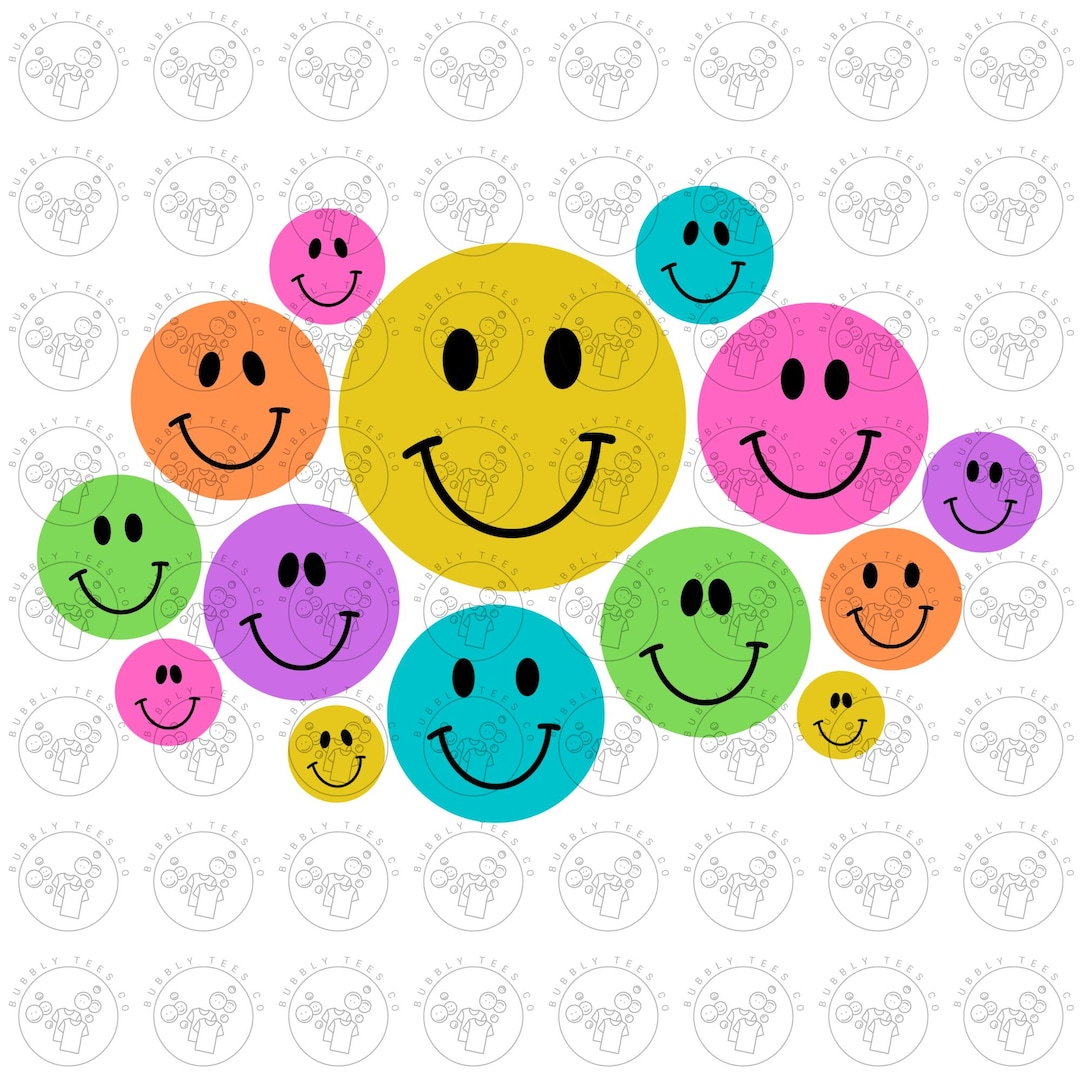 Happy Face Png, Png Happy Face, Retro Teacher Happy Face Png, Colorful ...