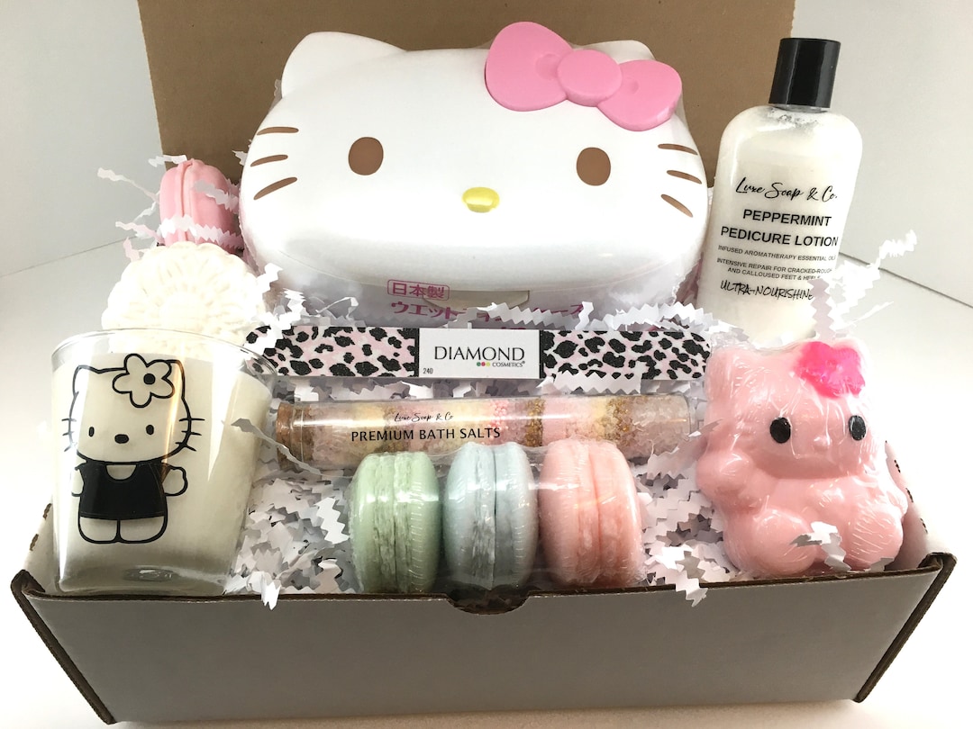 Hello Kitty Spa Gift Box Hello Kitty All Natural Body Care - Etsy