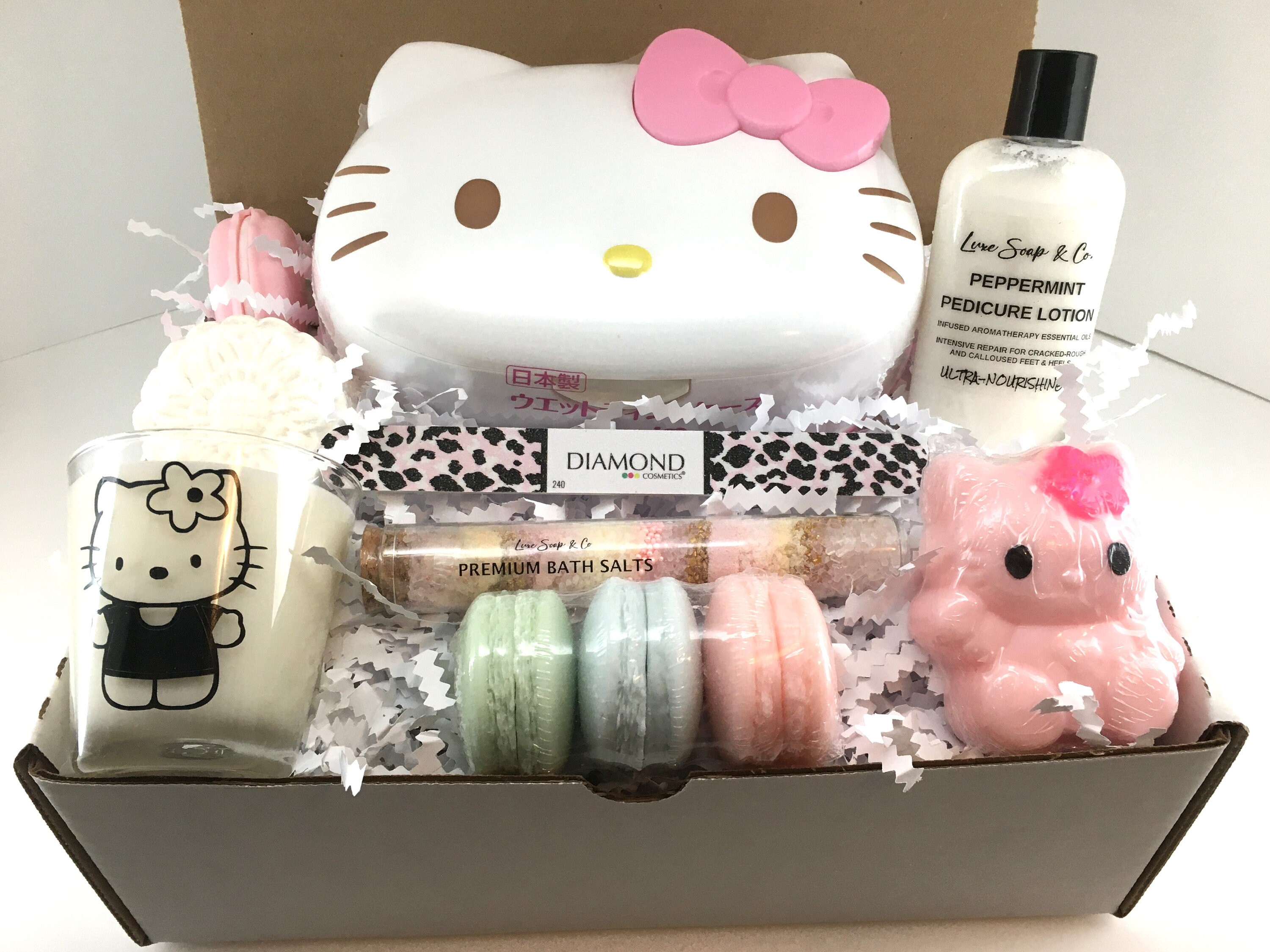 Hello Kitty Spa Gift Box Hello Kitty All Natural Body Care - Etsy